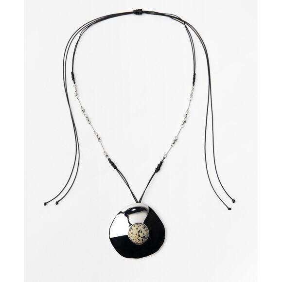 Zara | Jewelry | Nwt Zara Stone Cord Necklace Box Included Matching ...